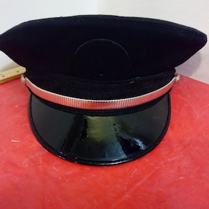 Vintage Military Hat, Bancroft Military Caps bancroft's Zephyr Black ...