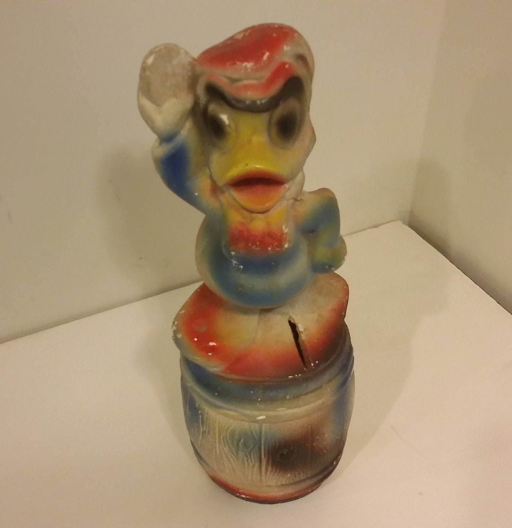 Vintage Donald Duck Chalk Bank, 1940's#