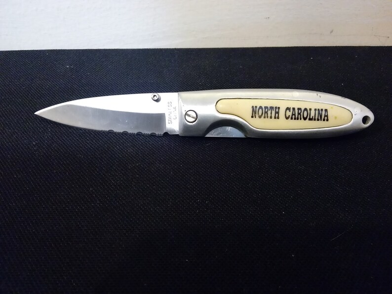 Vintage Belt Knife, Knife for Belt "north Carolina", Stainless Steel - Etsy