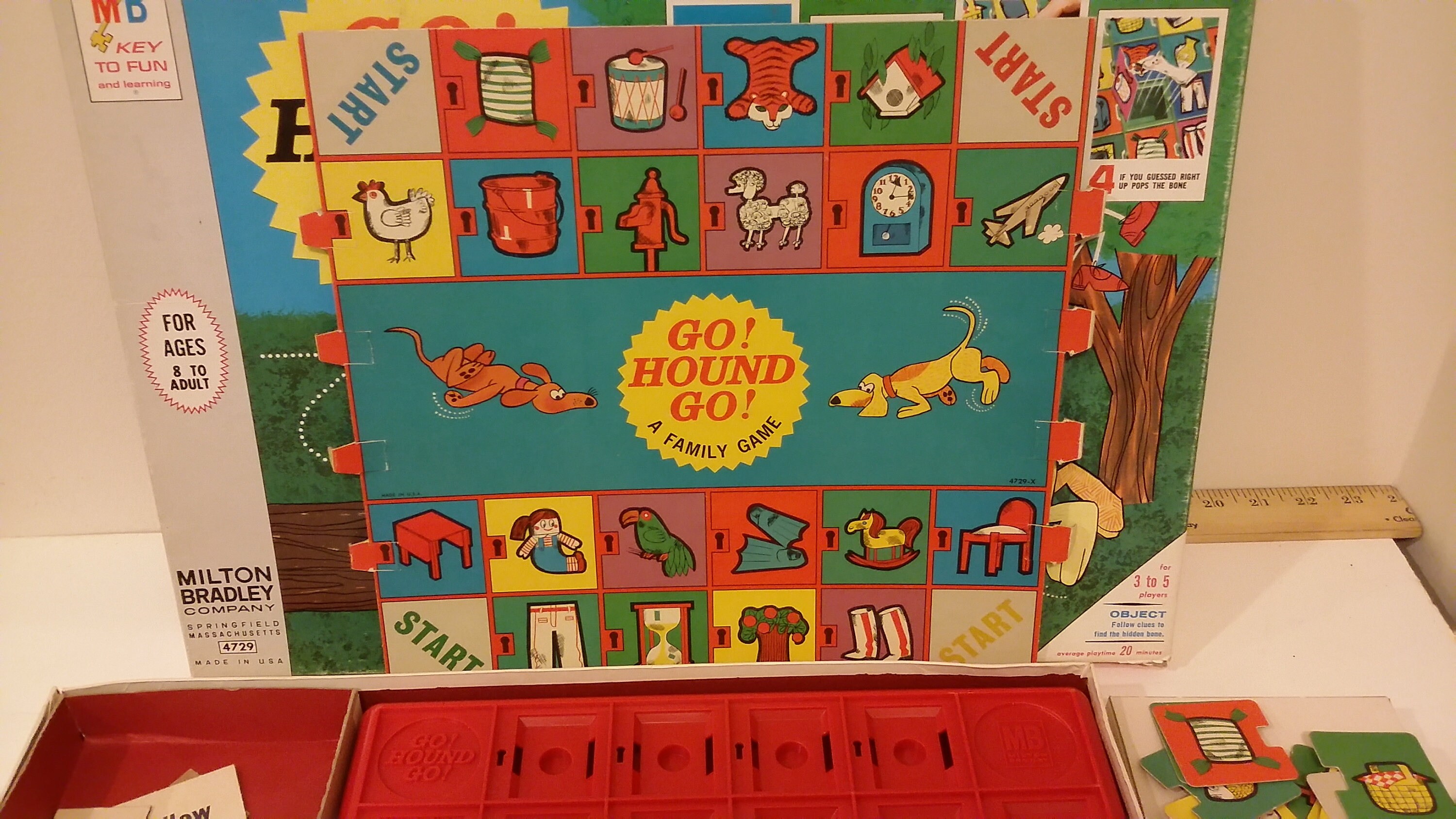 Vintage Go Hound Go! Milton Bradley Board game, 1966