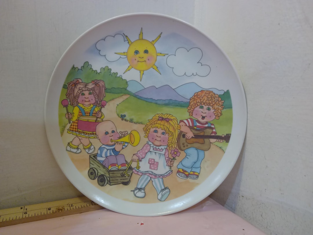 Vintage Children's Collector Plate, Plastic Cabbage Patch Melamine ...