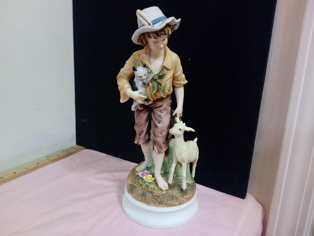 Vintage Ceramic Large Figurines, Andrea by Sadek Figurines, Girl in ...