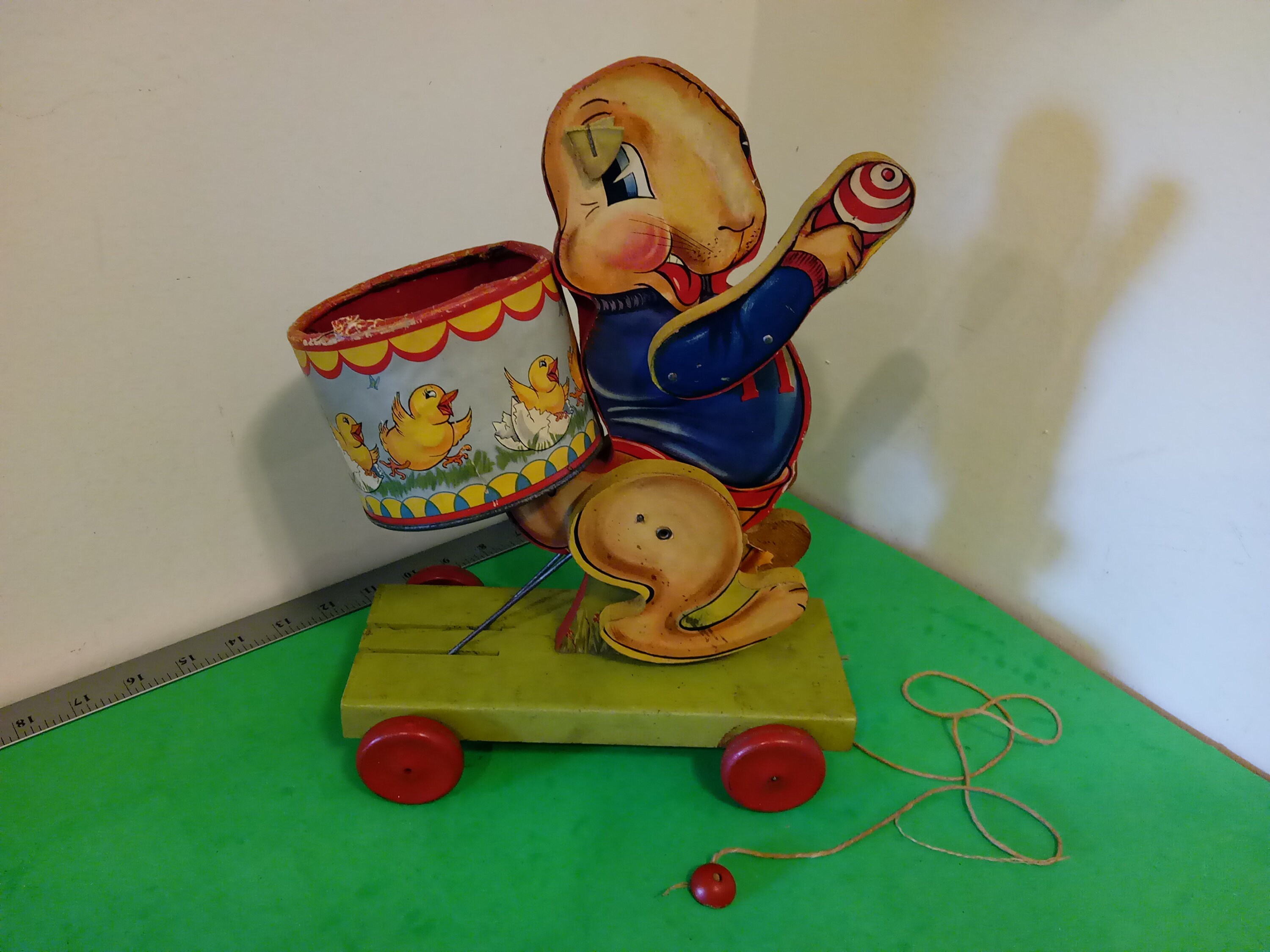Vintage #757 Fisher Price Howdy Bunny Pull Toy, 1939