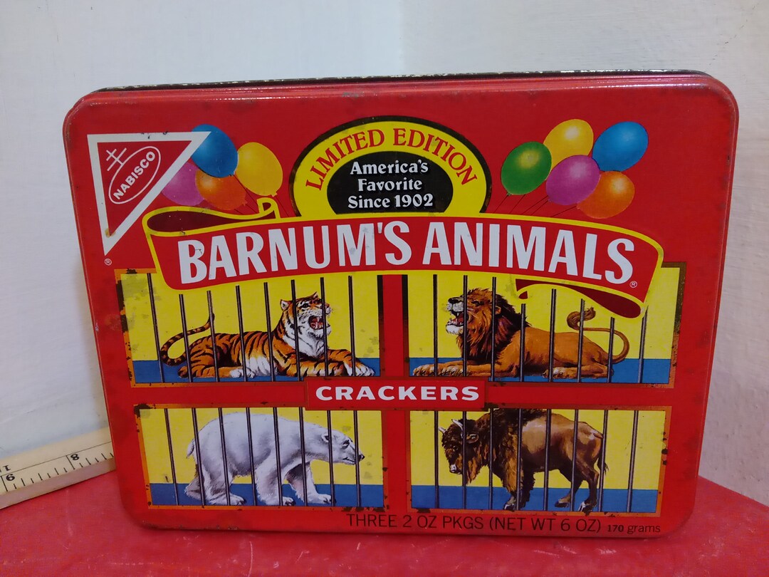 Vintage Tin Container Barnum's Animal Crackers Tin by - Etsy