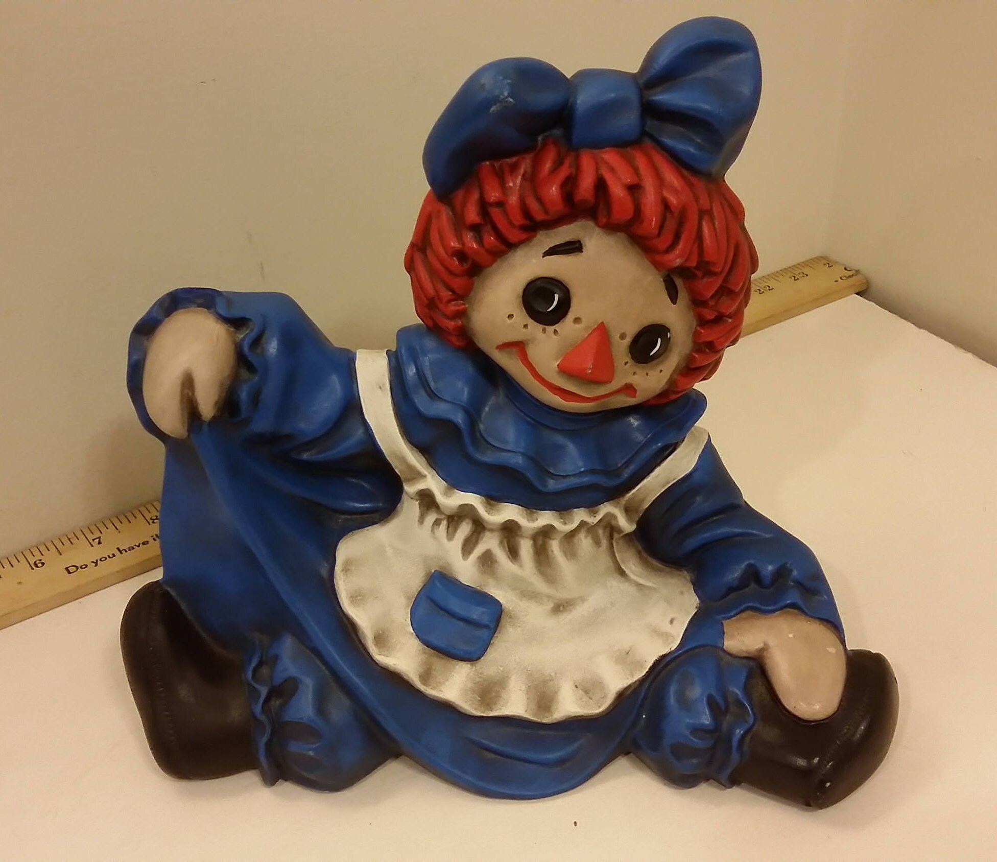 Rare Raggedy Ann Ceramic Collectible Doll, 1970's