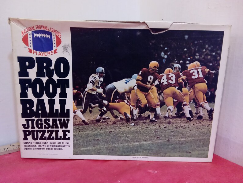 Vintage Jigsaw Puzzle, Pro Football Jigsaw Puzzle, Sonny Jurgensen 500 ...