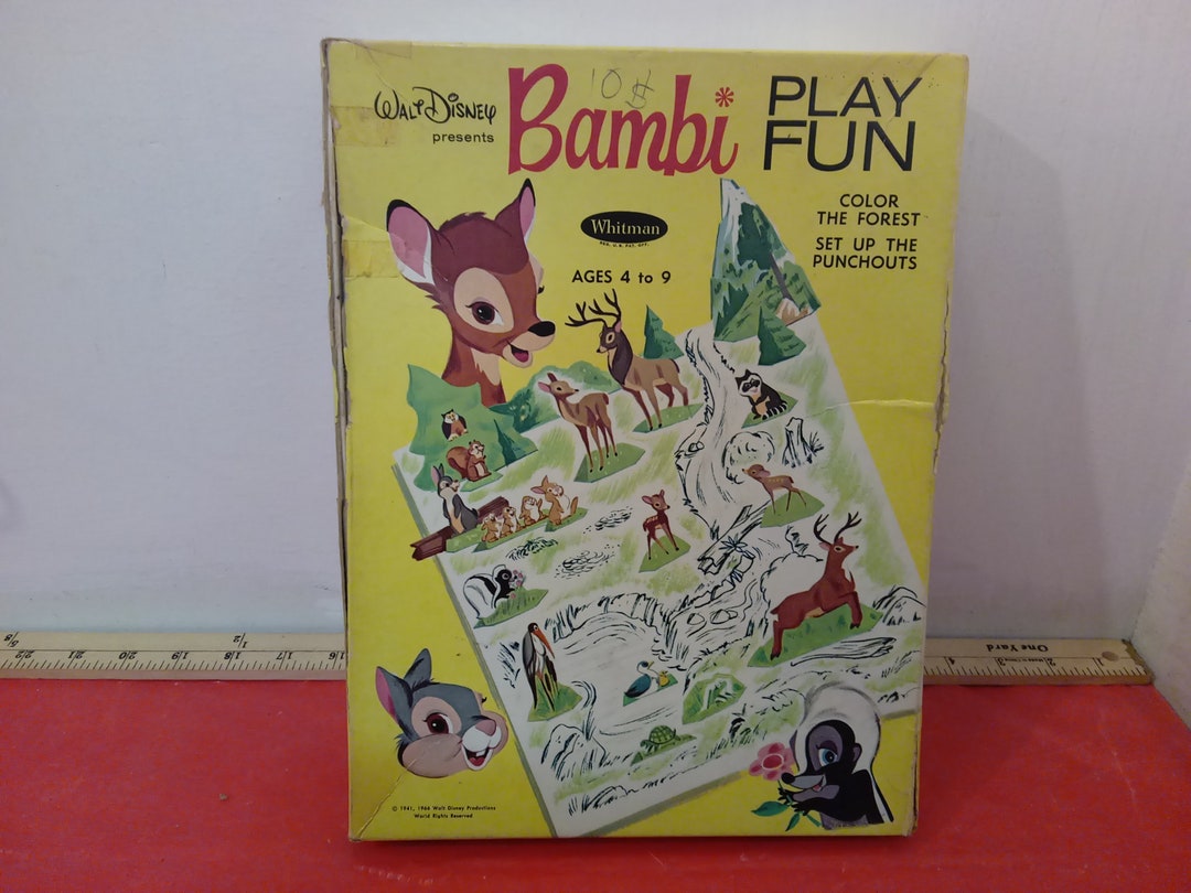 Vintage Walt Disney Presents Bambi Play Fun by Whitman, 1966 - Etsy