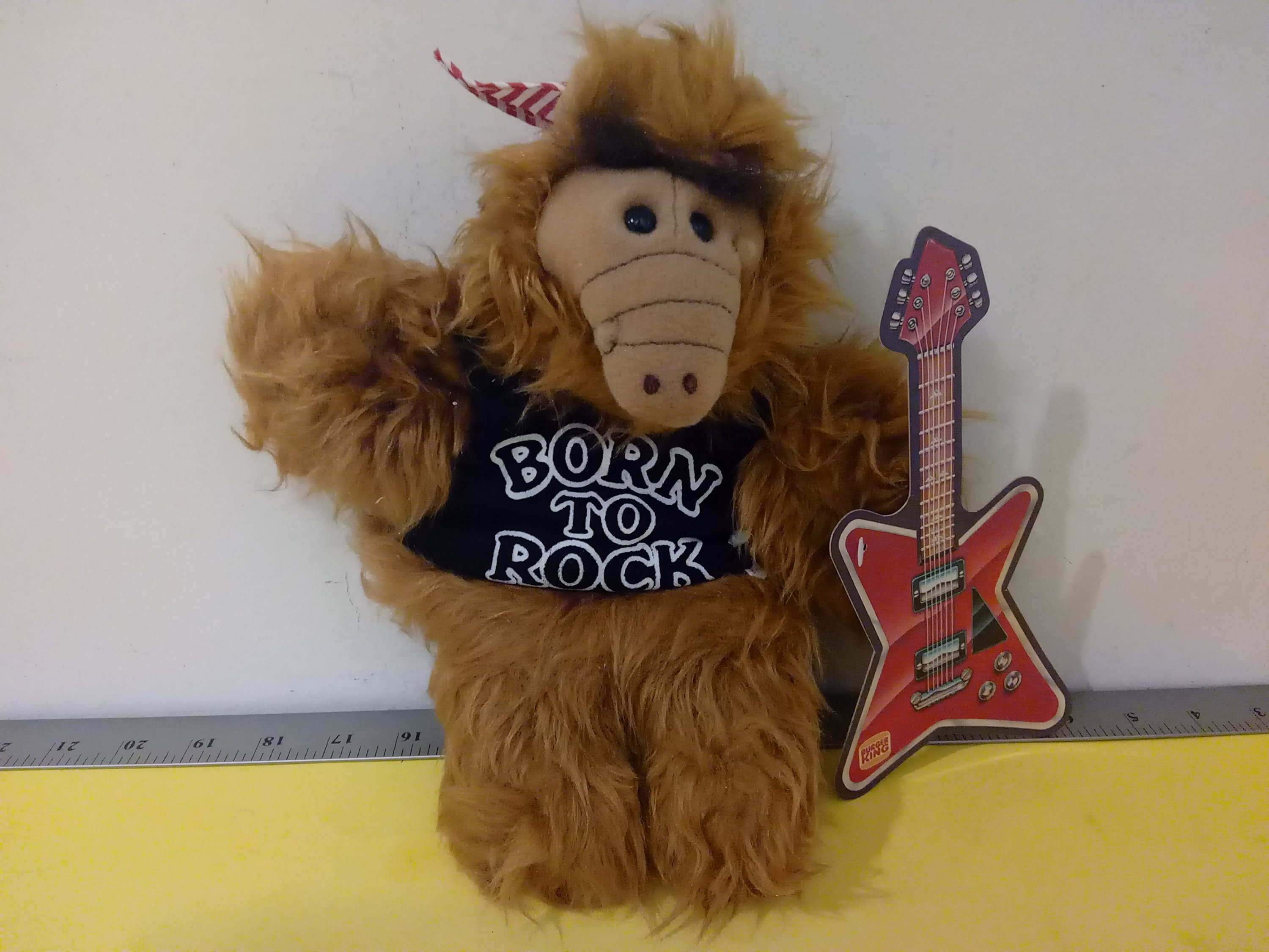 Vintage Born to Rock Alf stuffed toy