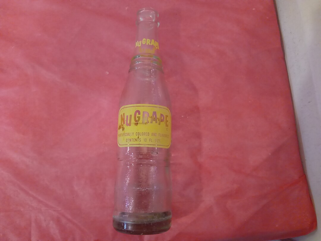Vintage Soda Bottle, Nu Grape Soda Bottles 10 Oz, Made in Doraville ...