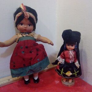 Vintage Dolls, Dolls With Mexico and Portugal on Dress and Base - Etsy