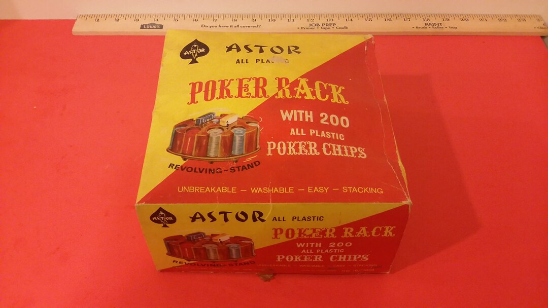 Vintage Astor Poker Chips and Rack - Etsy