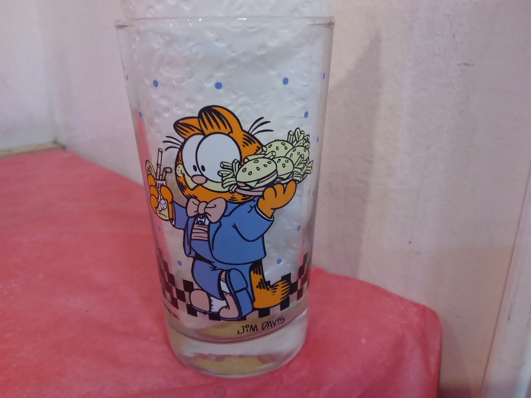 Vintage Collector Glass, Garfield Drinking Glasses, Garfield Cafe ...