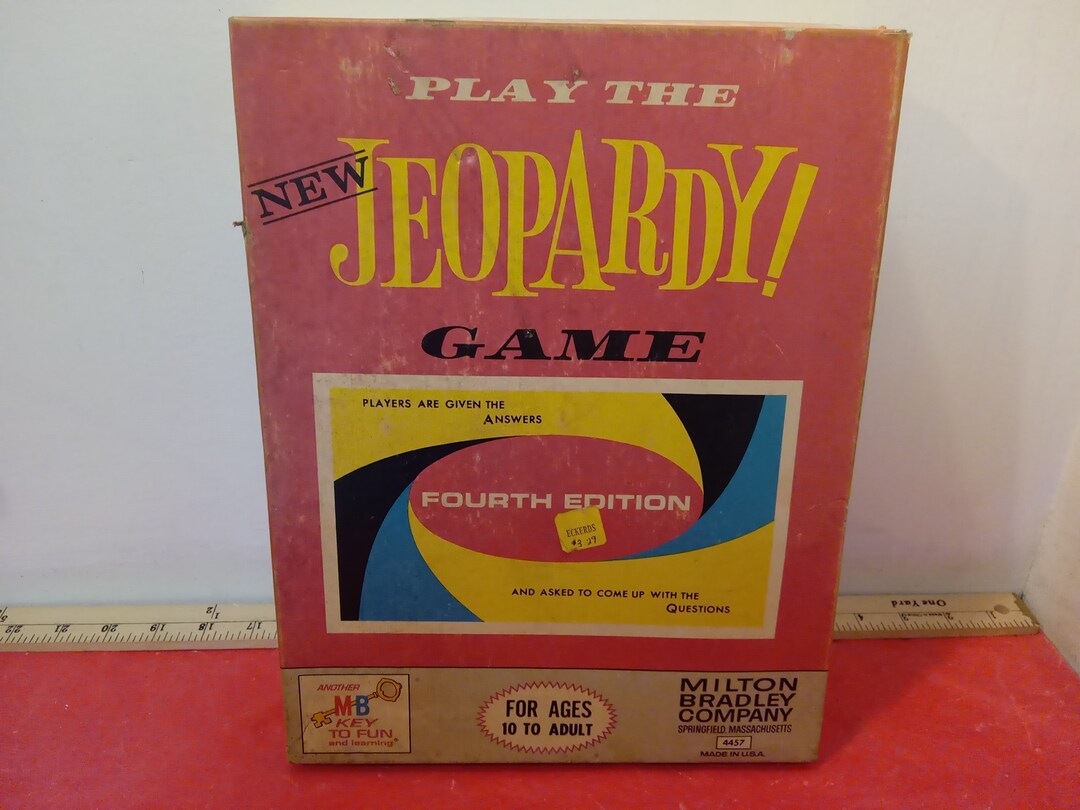 Vintage Board Game, New Jeopardy Game, Fourth Edition by Milton Bradley ...