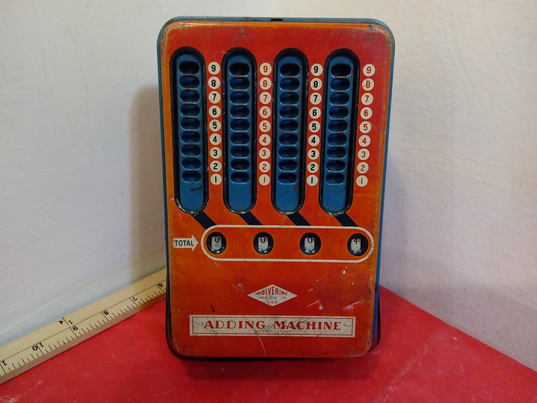 Vintage Tin Lithographic Toys, Adding Machine and Arithmetic Quiz by ...