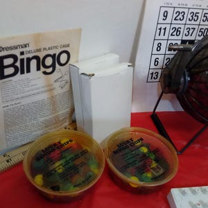 Vintage Bingo Game, Bingo Deluxe With Plastic Cage and Tally Card #6665 ...