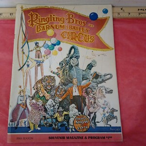 Vintage Circus Program/magazine, Ringling Bros. and Barnum Bailey ...
