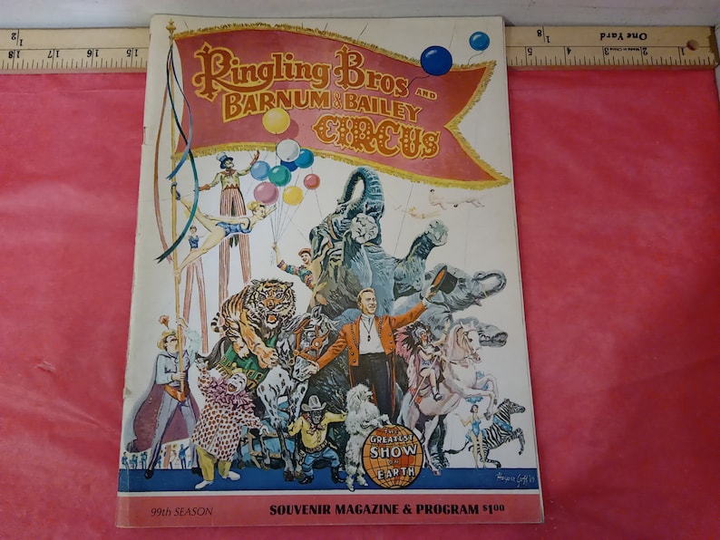 Vintage Circus Program/magazine, Ringling Bros. and Barnum Bailey ...
