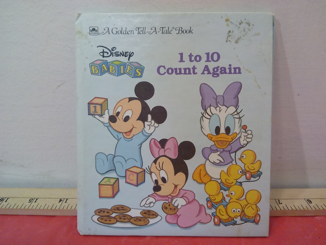 Vintage Children's Book, A Golden Tell-a-tale Book, Disney Babies "1 to ...