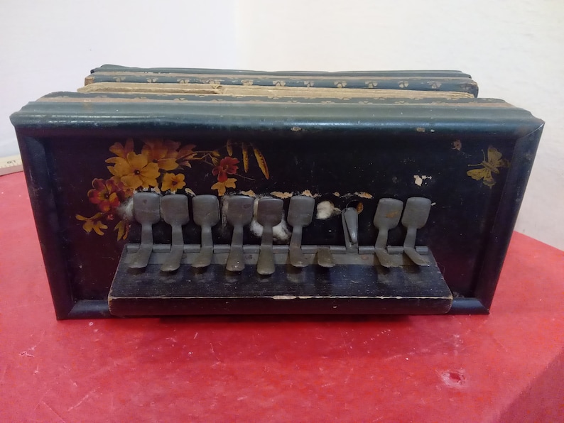 Vintage Squeeze Box Accordion Rectangle Shape With Hand - Etsy