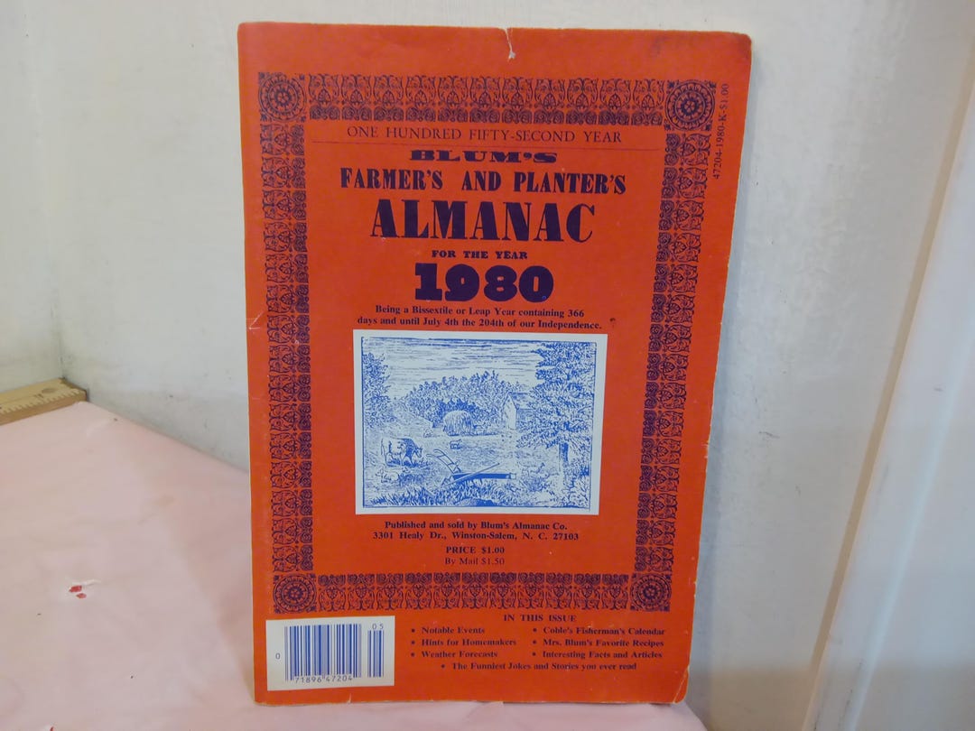 Vintage Almanacs, Farmer's and Planter's Almanac by Blum's Almanac Co ...