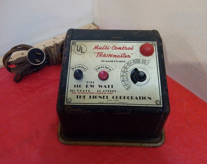 Vintage Train Transformer, UL Multi-control Trainmaster Transformer 110 ...