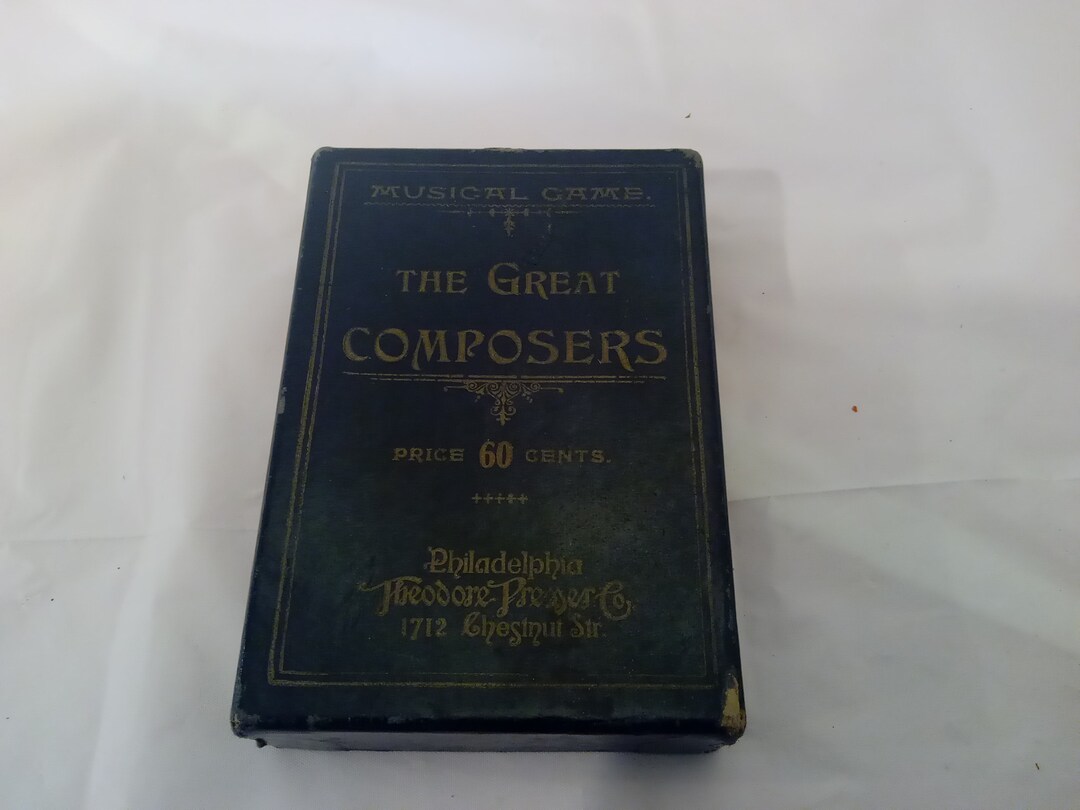 Vintage Card Game, the Great Composer Musical Card Game by Philadelphia ...