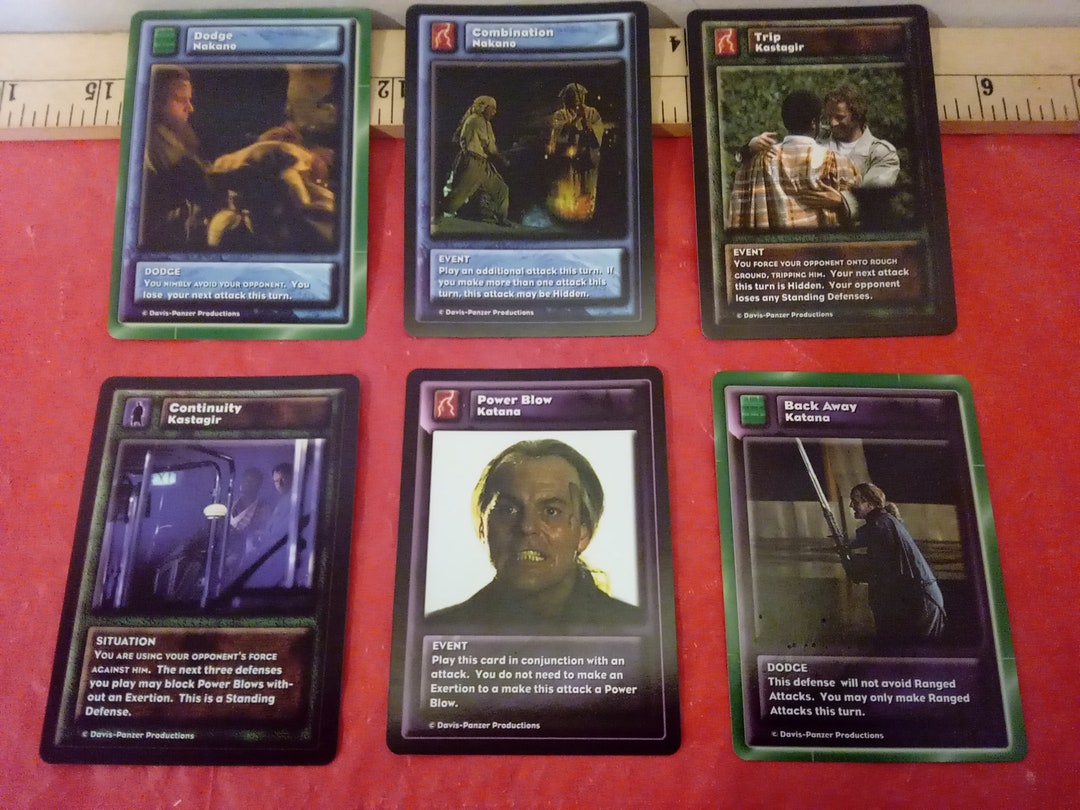 Vintage Card Game, Highlander Card Game Cards, Katana, Kastigir, and ...