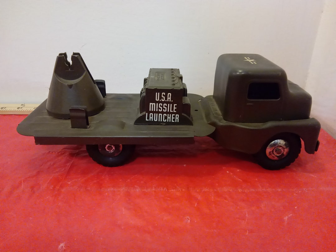 Vintage Toy Truck, Press Steel and Plastic Army Truck GMC COE Cab, U.S ...