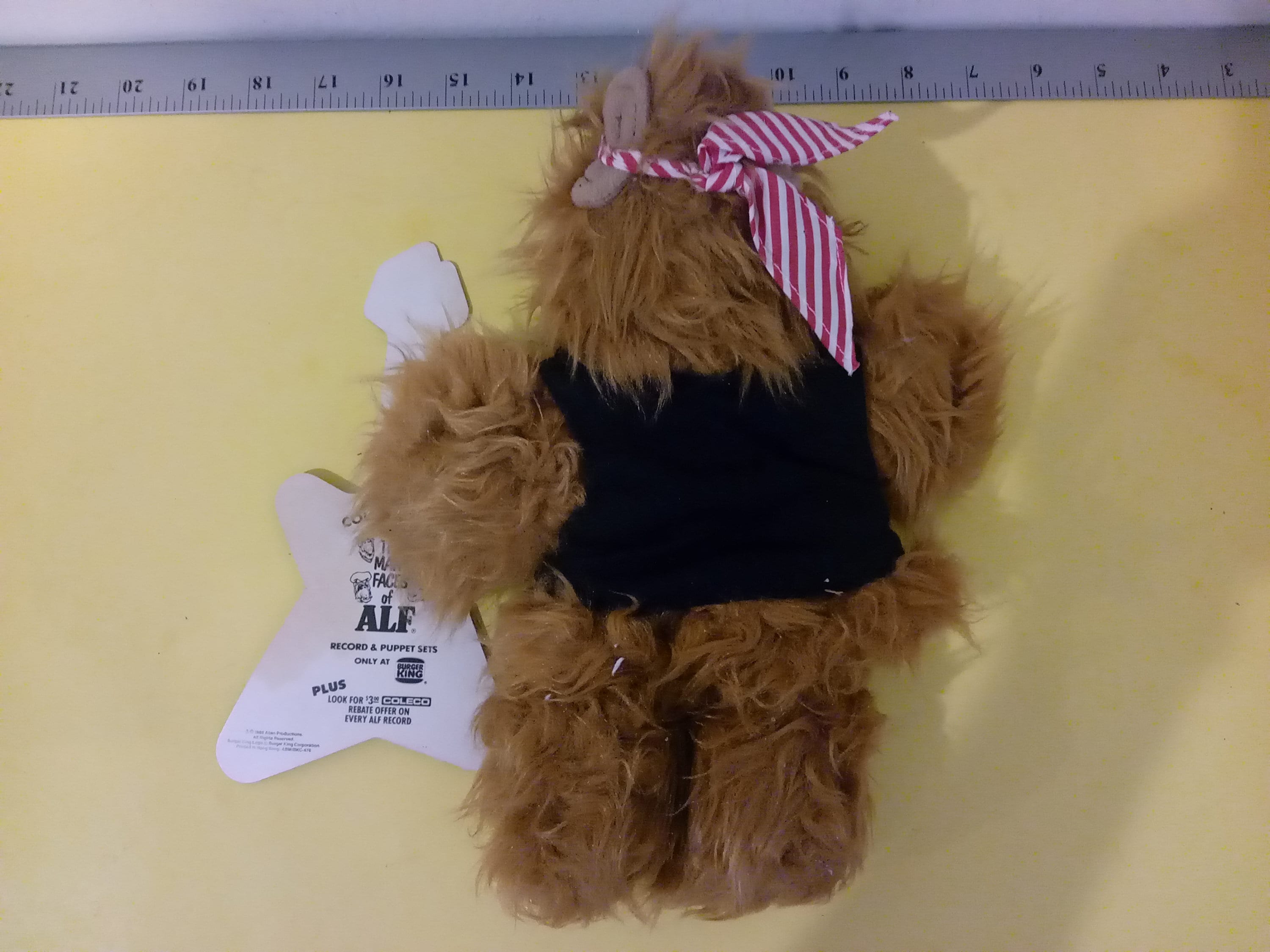 Vintage Born to Rock Alf stuffed toy