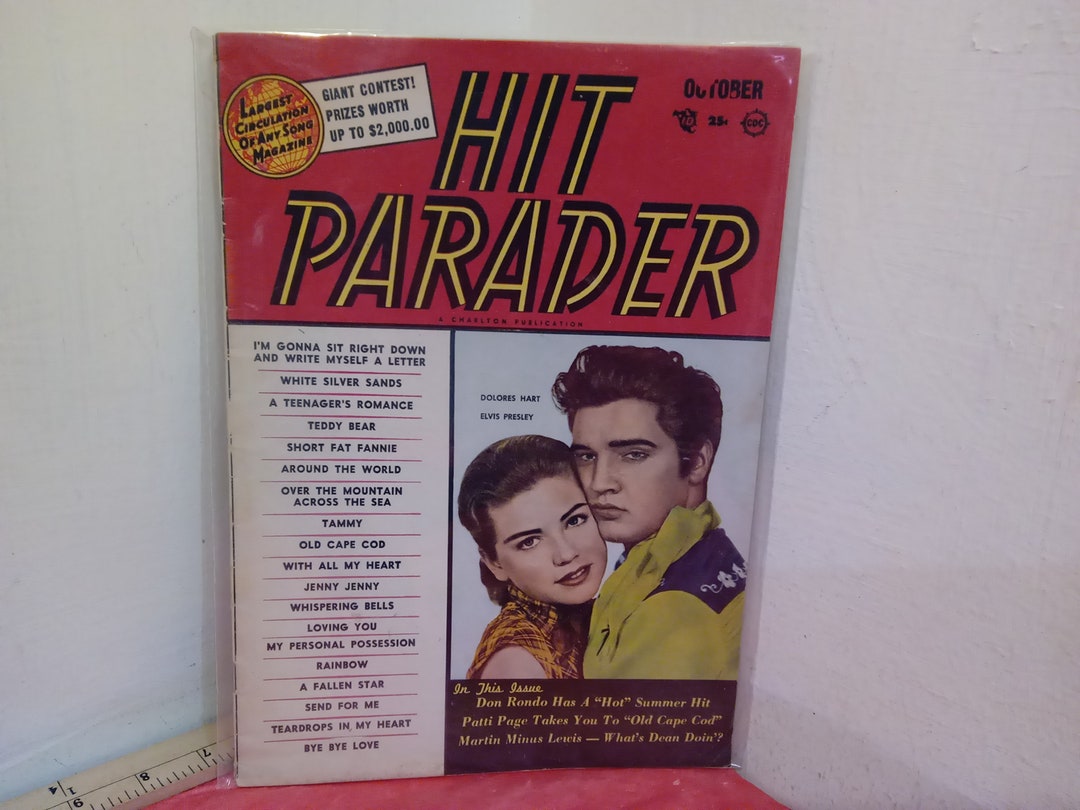 Vintage Musical Scores and Songs Magazines, Hit Parader, Elvis Presley ...