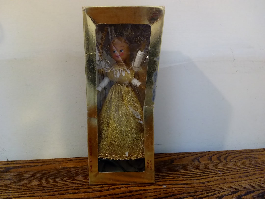 Vintage Christmas Tree Topper, Lighted Angel Tree Topper Style No ...
