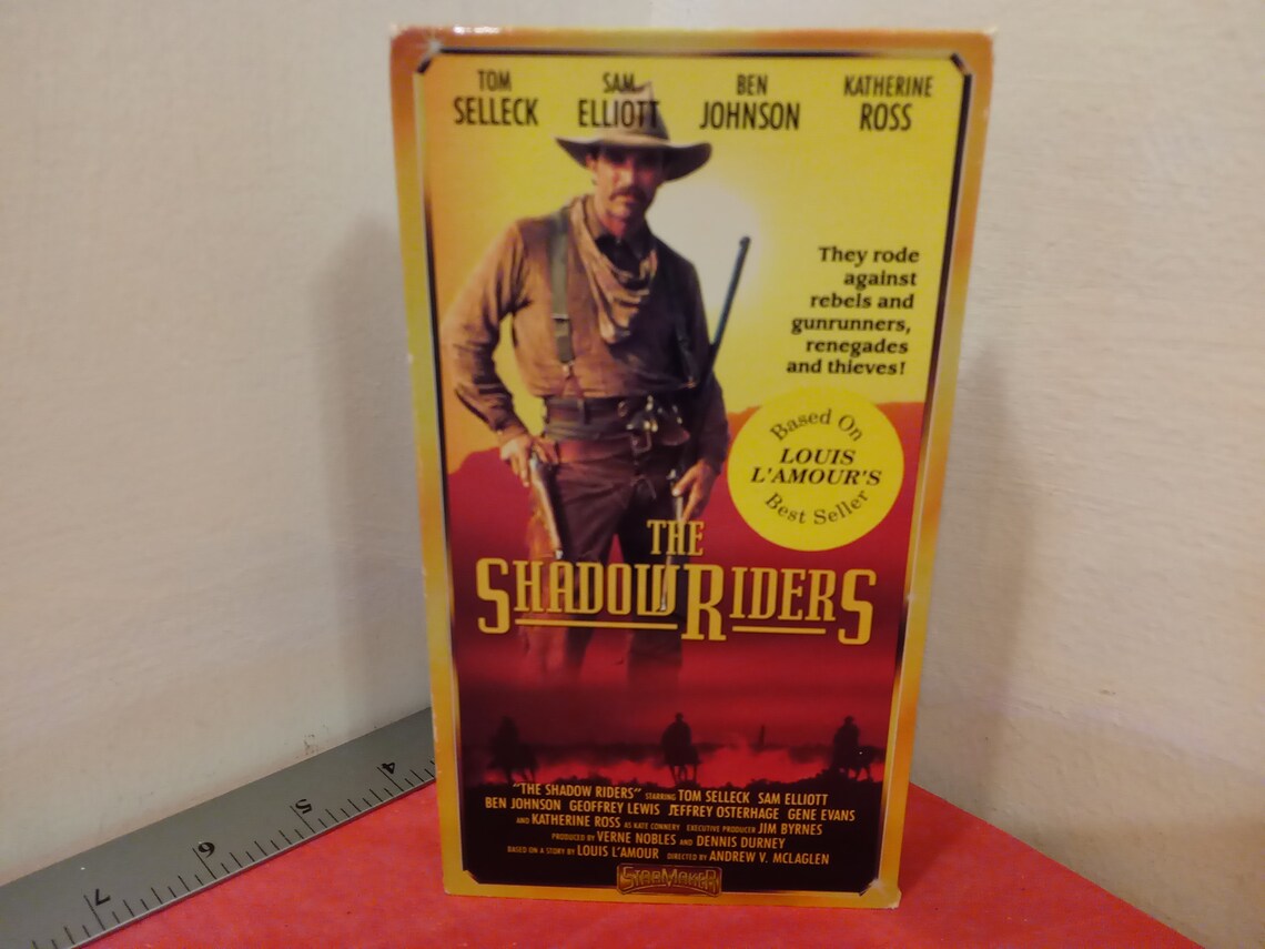 Vintage VHS Movie Tape the Shadow Riders Tom Selleck 1992 - Etsy