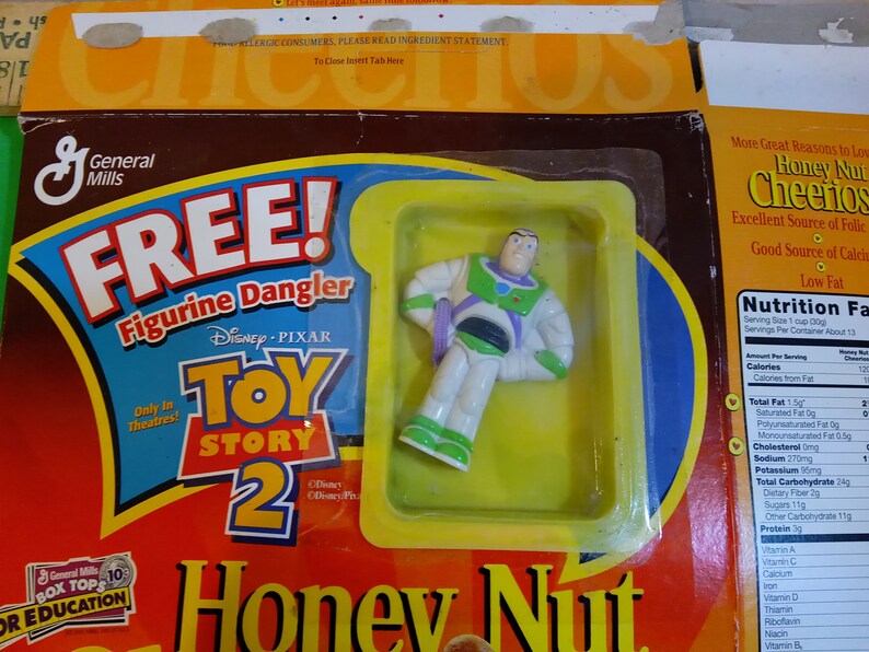 Vintage Honey Nuts Cheerios Box W/ Toy Story 2 Figure Buzz - Etsy