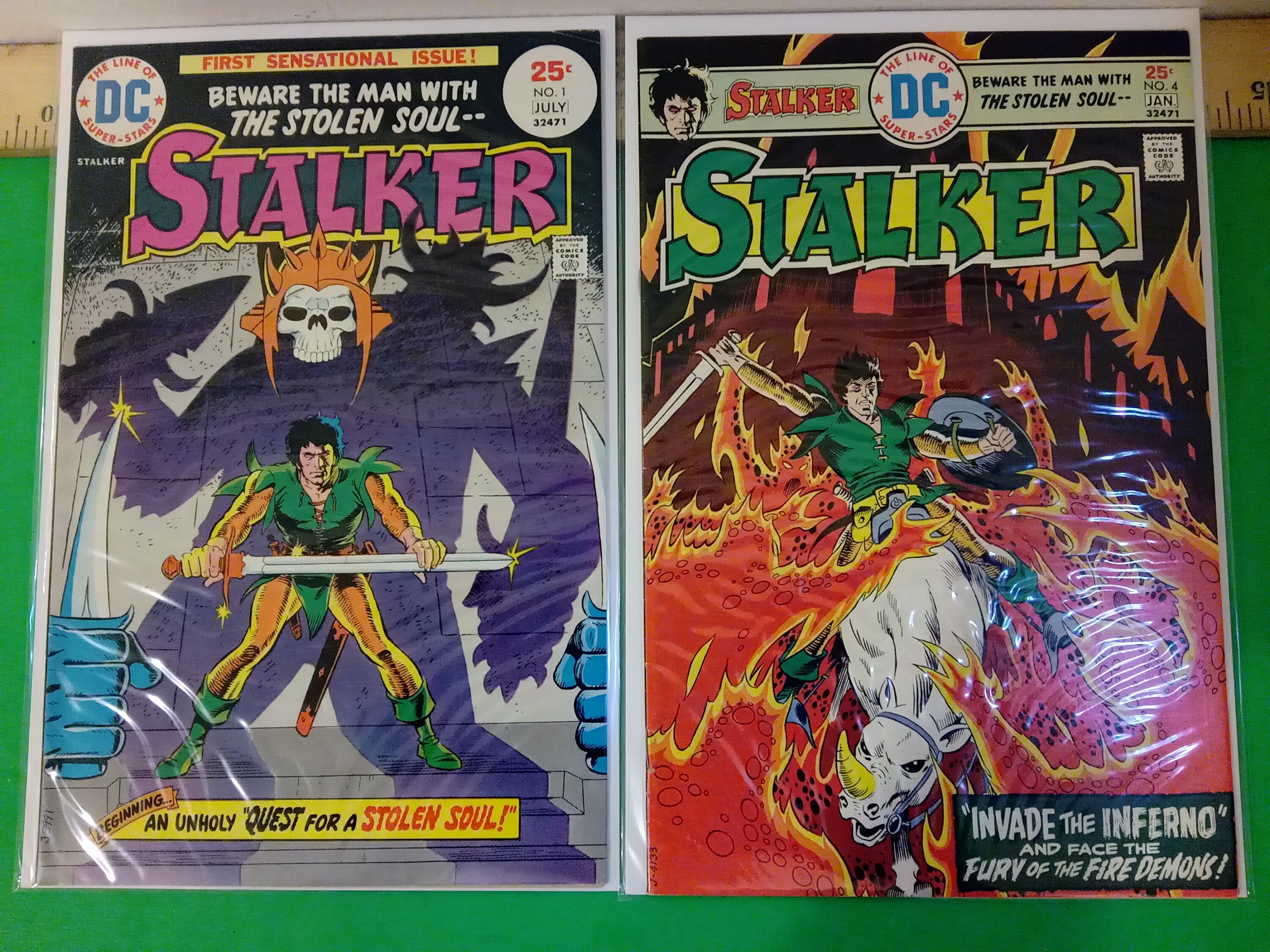 Vintage DC Comic Books, Stalker #1 and #4, 1975