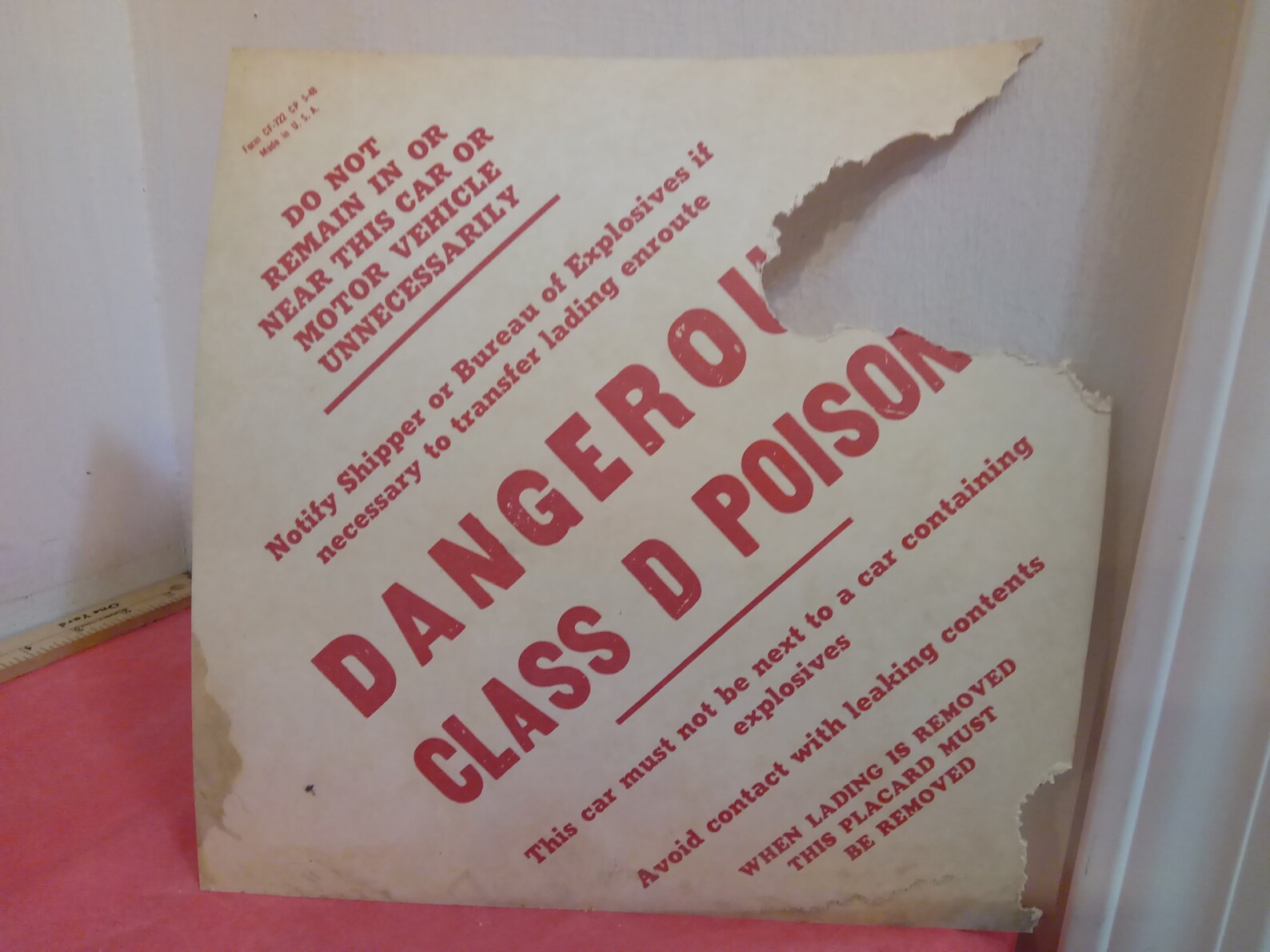 Vintage Train Car Warning Signs, Railroad Car Warning Signs, Caution ...