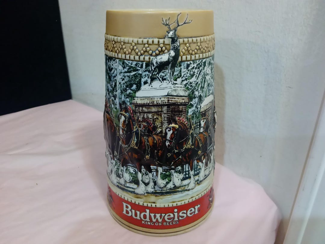 Vintage Beer Steins, Ceramic Budweiser Beer Steins With Clydesdale or ...