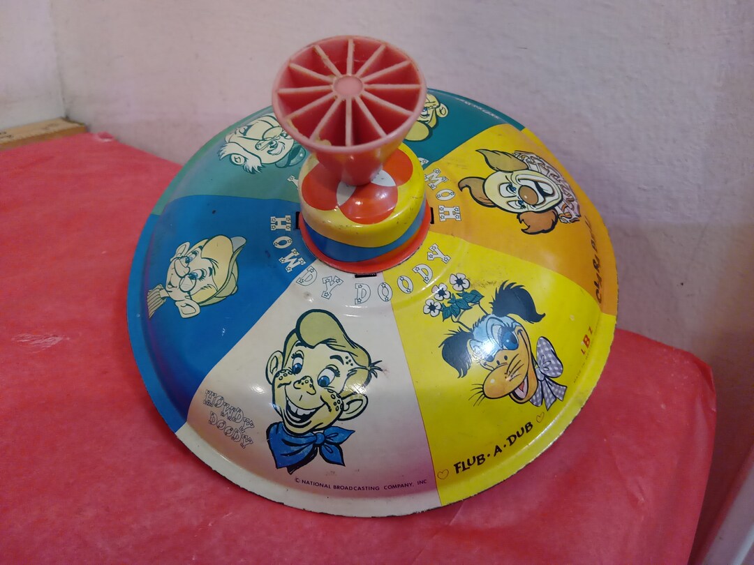 Vintage Spinning Top Toy, Howdy Doody Spinning Top Toy by National ...