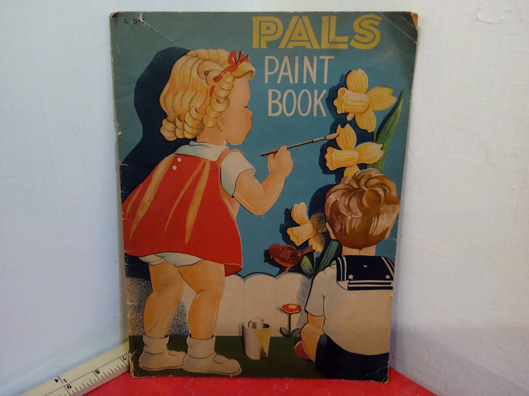 Vintage Coloring Book, Pals Paint Book - Etsy