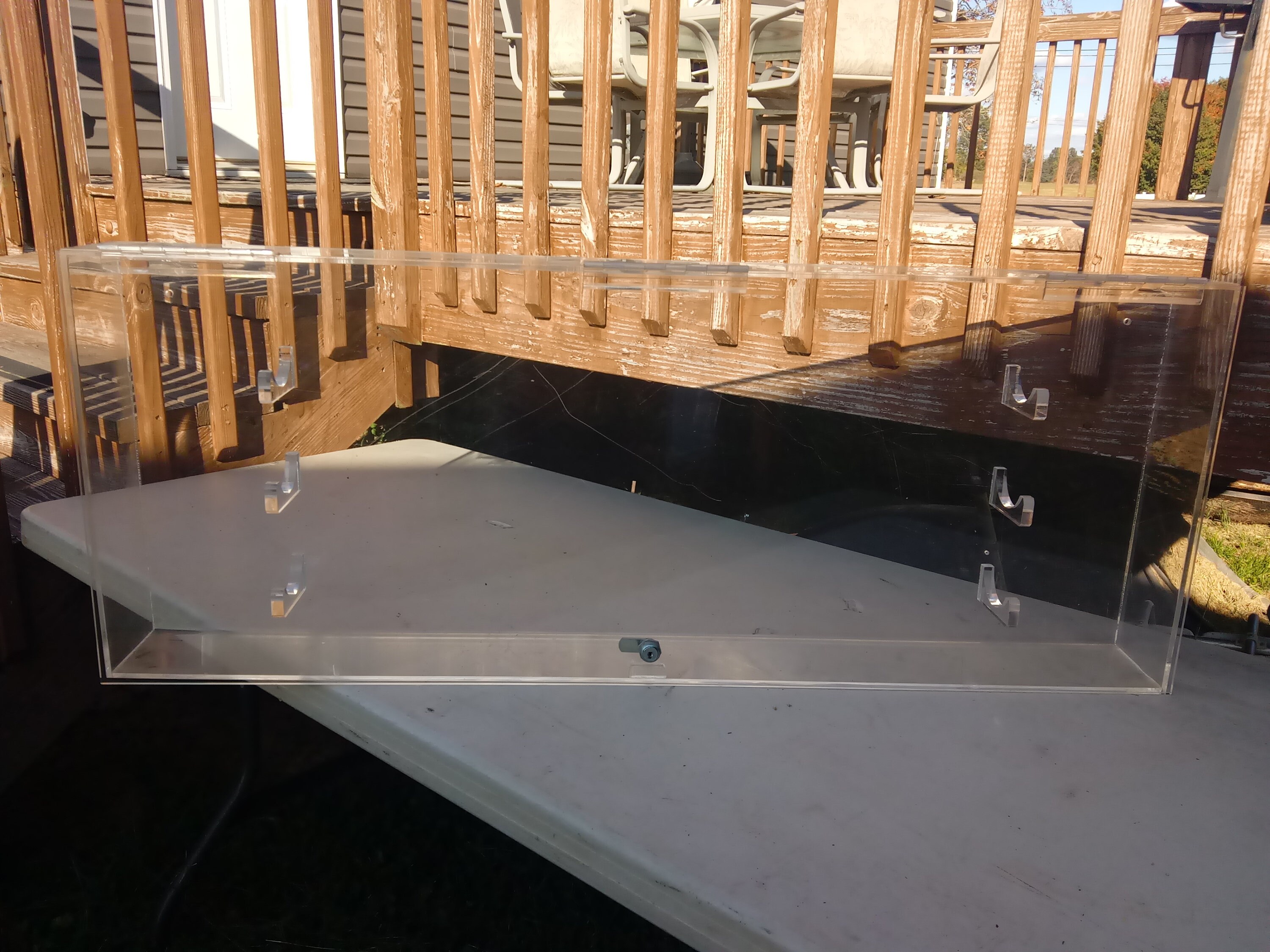 Vintage Acrylic Plexiglass Display Case for Baseball Bats, Three Bats ...