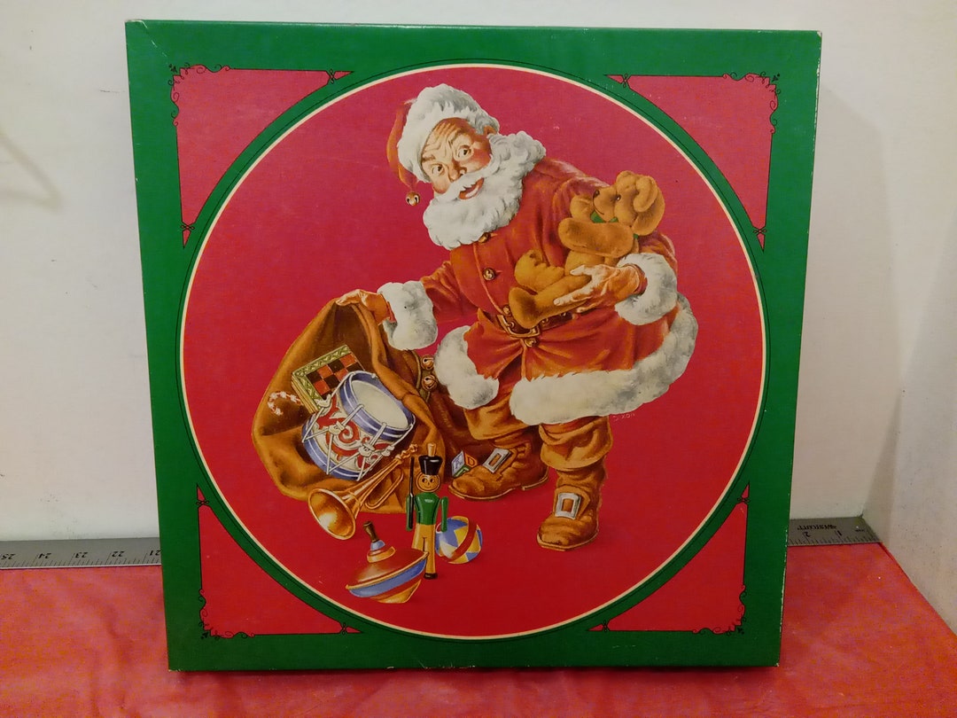 Vintage Puzzle, Christmas Magic Puzzle, Santa Claus With Bag of Toys ...
