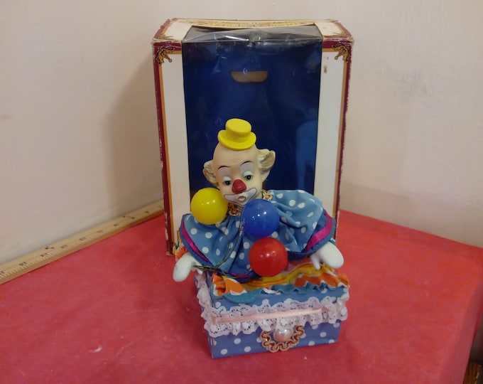 Vintage Musical Clown by Dan Dee, Wind up Clown in Original Box, 1990's ...