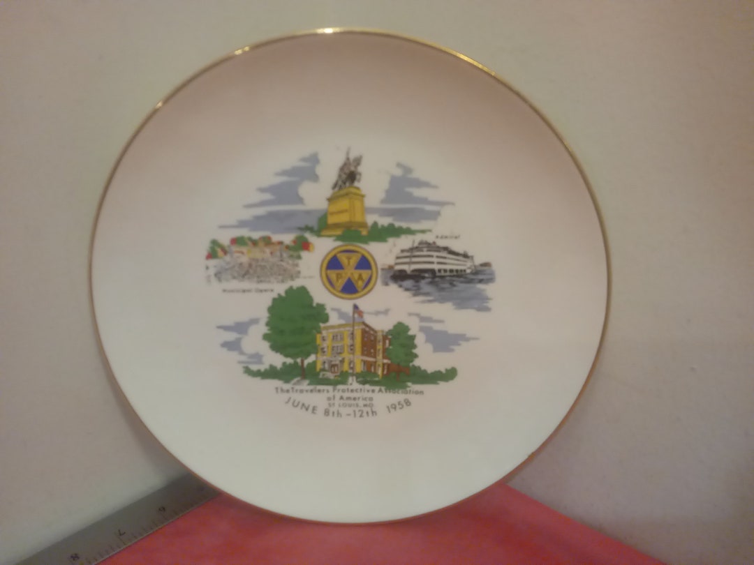 Vintage Advertising Plate, the Travelers Protective Association ...