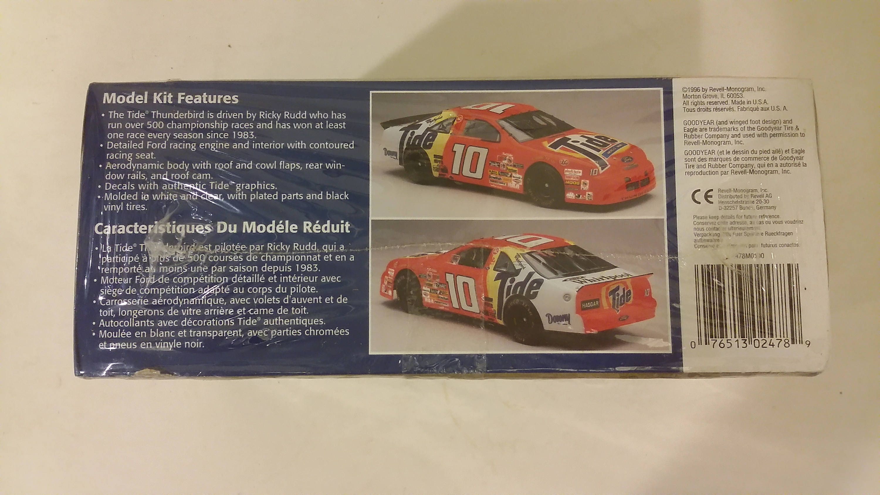 Vintage Monogram Model Kit,Tide Thunderbird Ricky Rudd #10, Model #2478 ...