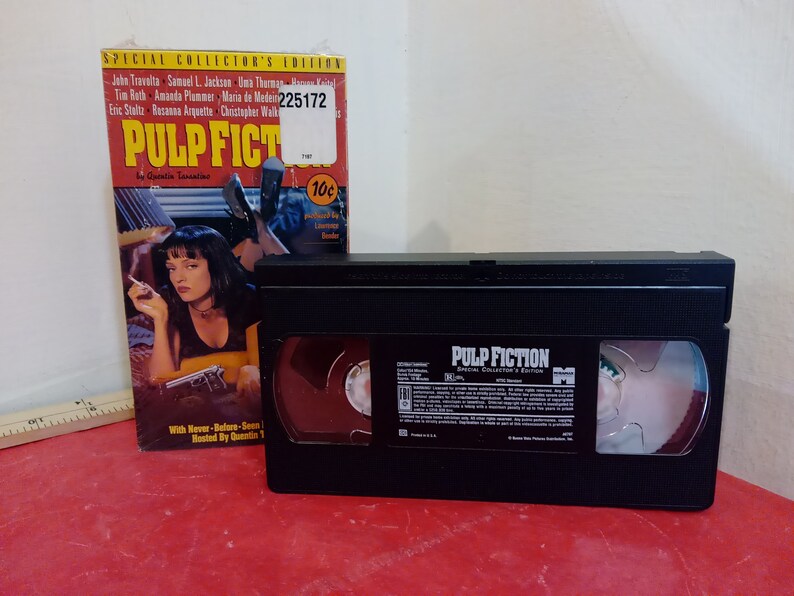 Vintage VHS Movie Tape Pulp Fiction John Travolta Samuel - Etsy