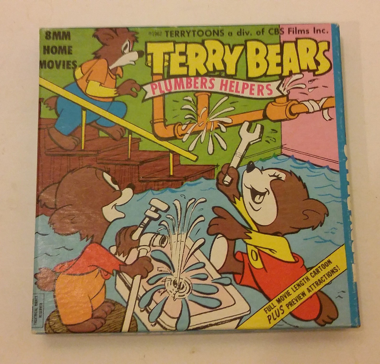 Vintage Terry Bears Plumbers Helpers, Super 8mm Terrytoons Movie, 1970 ...