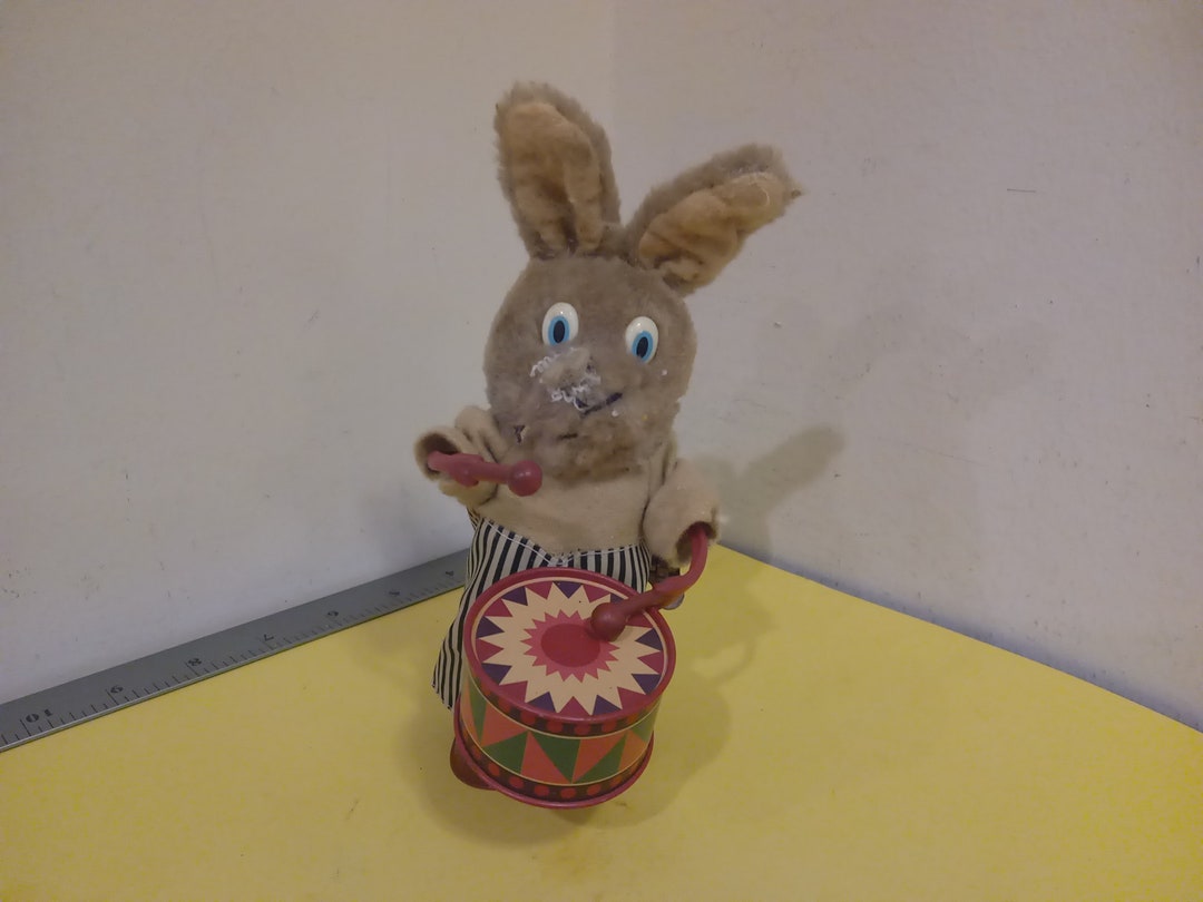 Vintage Wind-up Toy, Animated Wind-up Rabbit Playing Drum, 1950's - Etsy