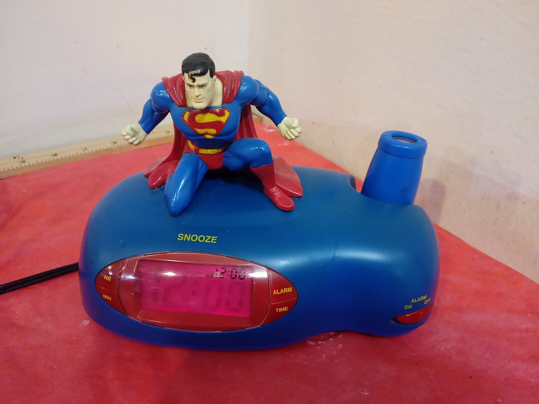 Vintage Alarm Clock, DC Comics Superman Alarm Clock With Ceiling ...