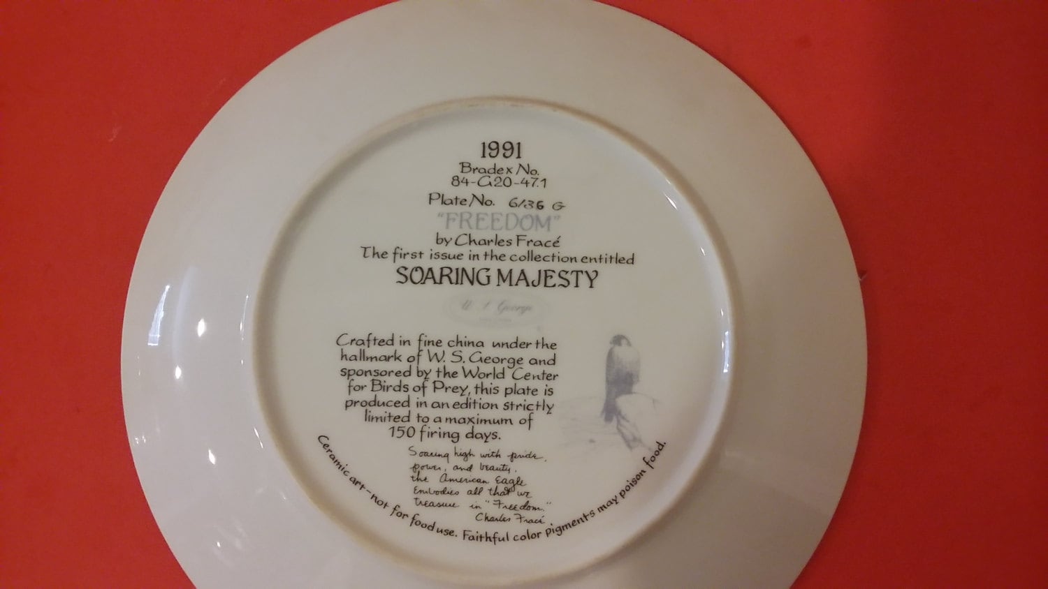 Soaring Majesty by Charles Frace Freedom series plate collection