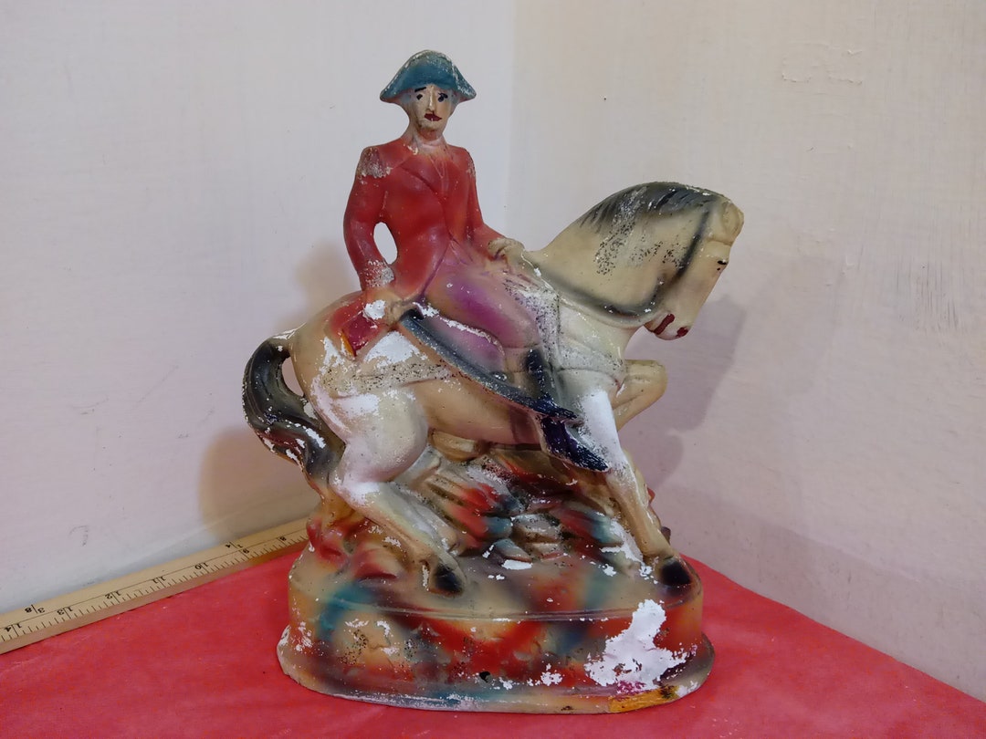 Vintage Chalkware Figure, Chalkware George Washington on a Horse, 1932 ...