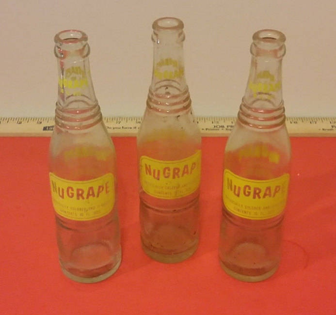 Vintage NuGrape Soda Bottles, Doraville Georgia